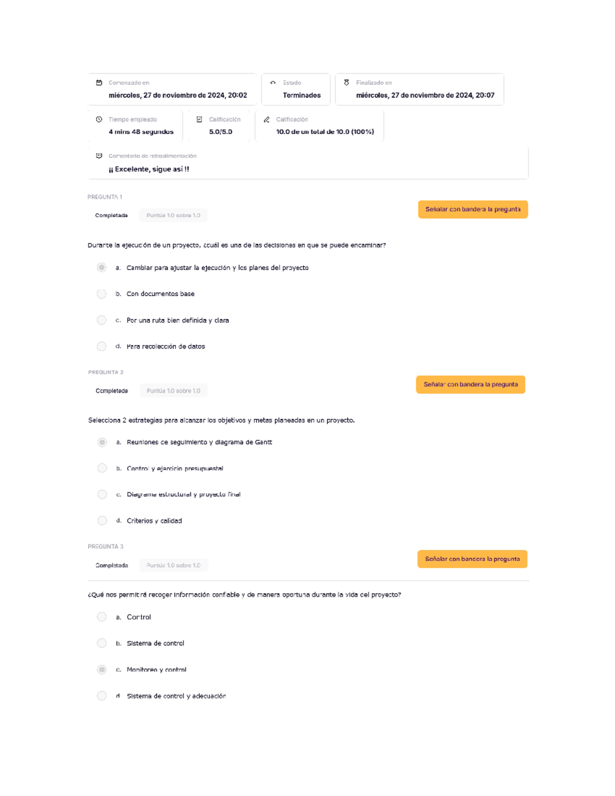 Desarrollo de proyectos - Examen Semana 5 - 8 o is) miércoles, 27 de ...