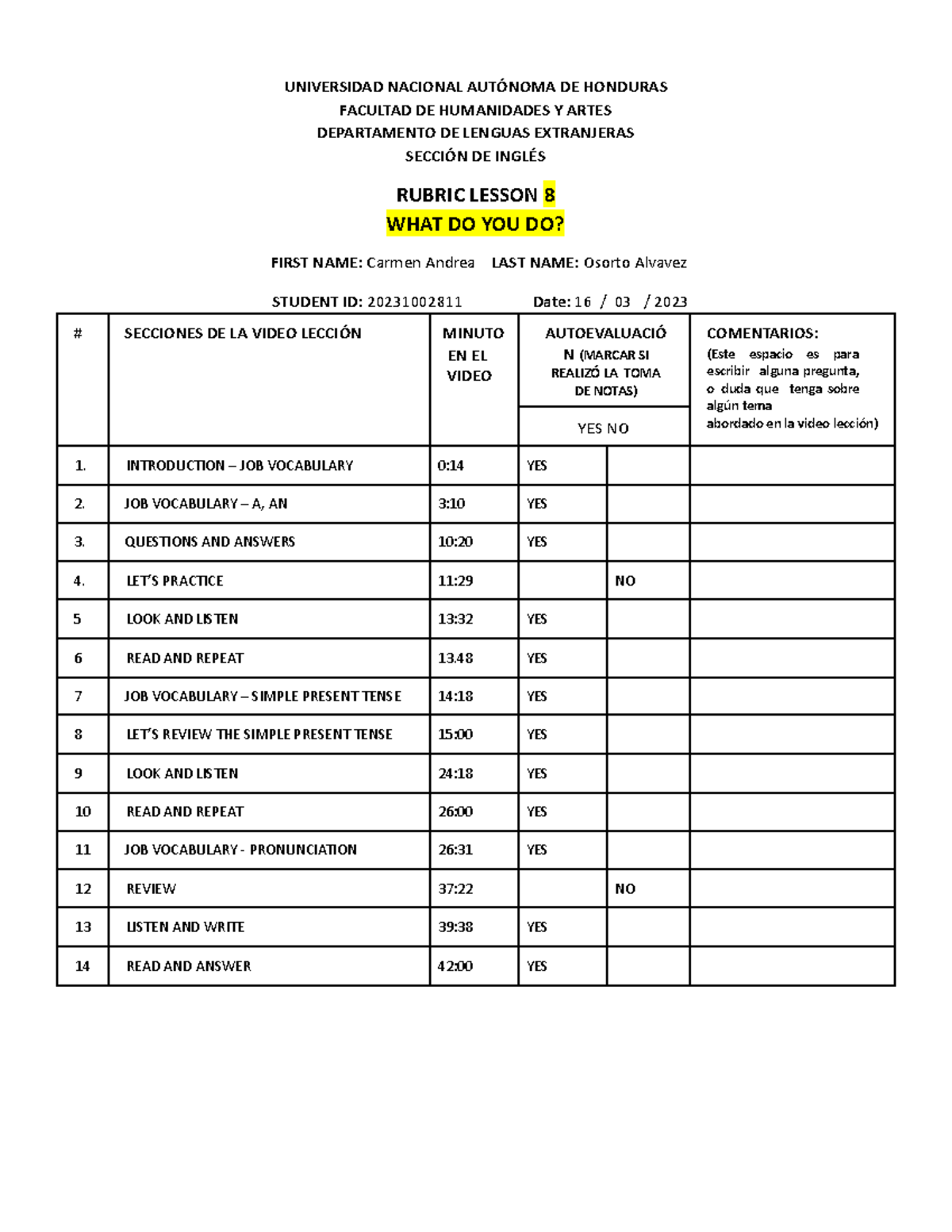 Lesson 8 - GUIA TOMA DE Notas - UNIVERSIDAD NACIONAL AUTÓNOMA DE ...