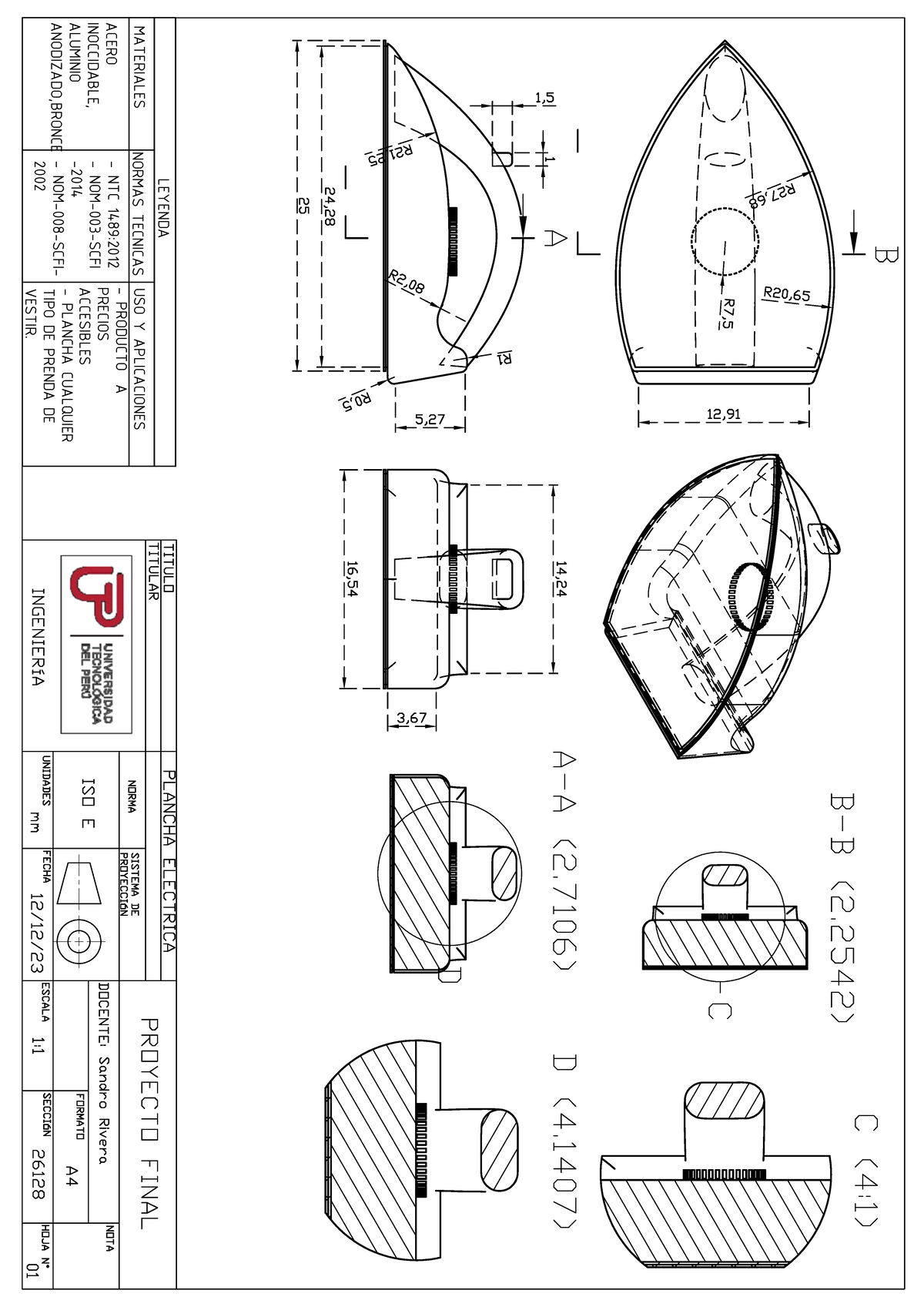 Presentacion Proyecto Final Dibujo - Dibujo para Ingenieria - LEYENDA ...