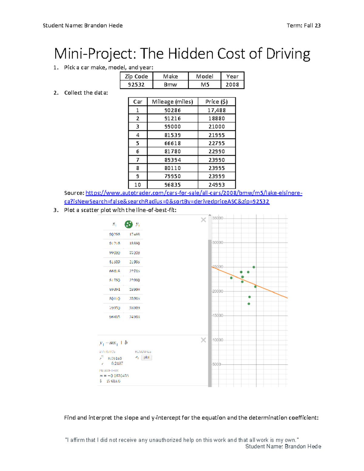 Mini-Project The Hidden Cost of Driving Template - Student Name ...
