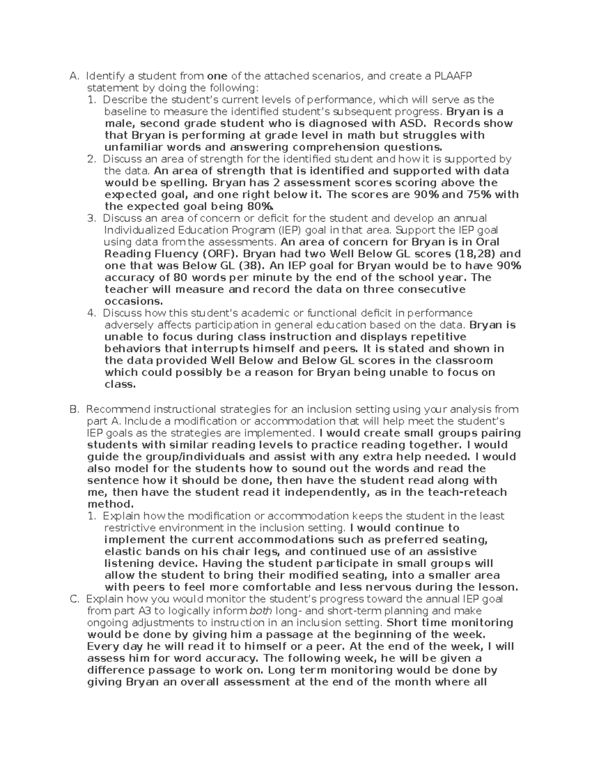 D003 Task 1 - task1 - A. Identify a student from one of the attached ...
