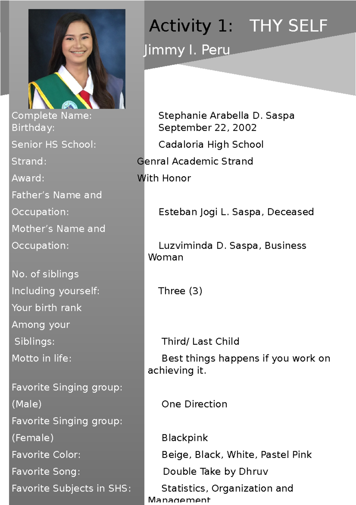 Doc2 - These documents allow you to compile details about your sources ...
