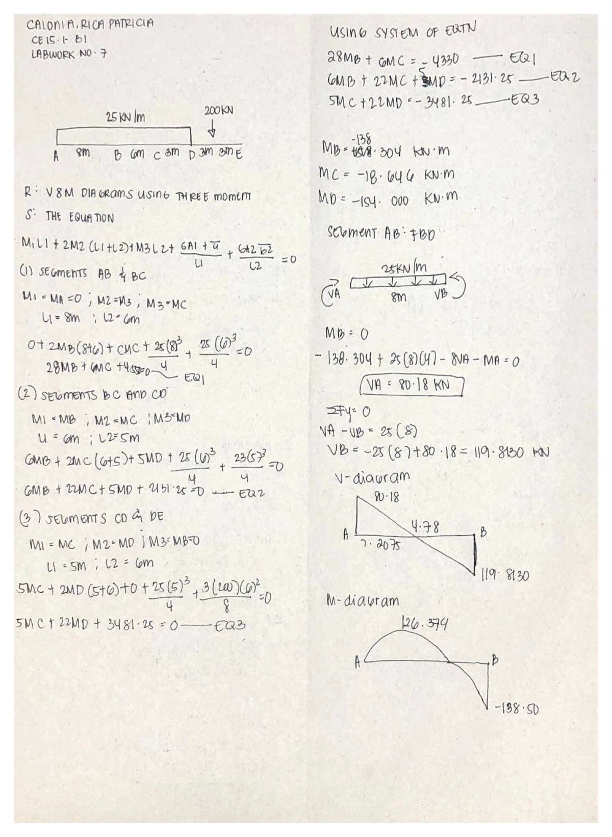 Structural Theory -Three Moment Equation - Studocu