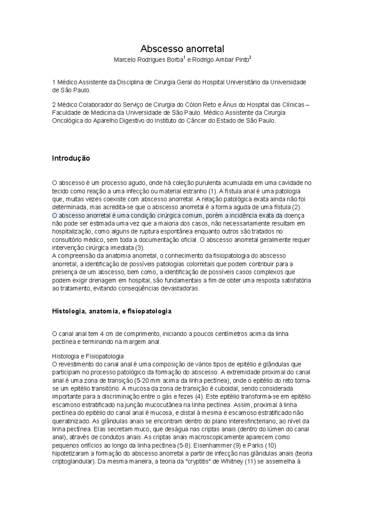 Artigo 06 - medicina - Abscesso anorretal Marcelo Rodrigues Borba 1 e ...