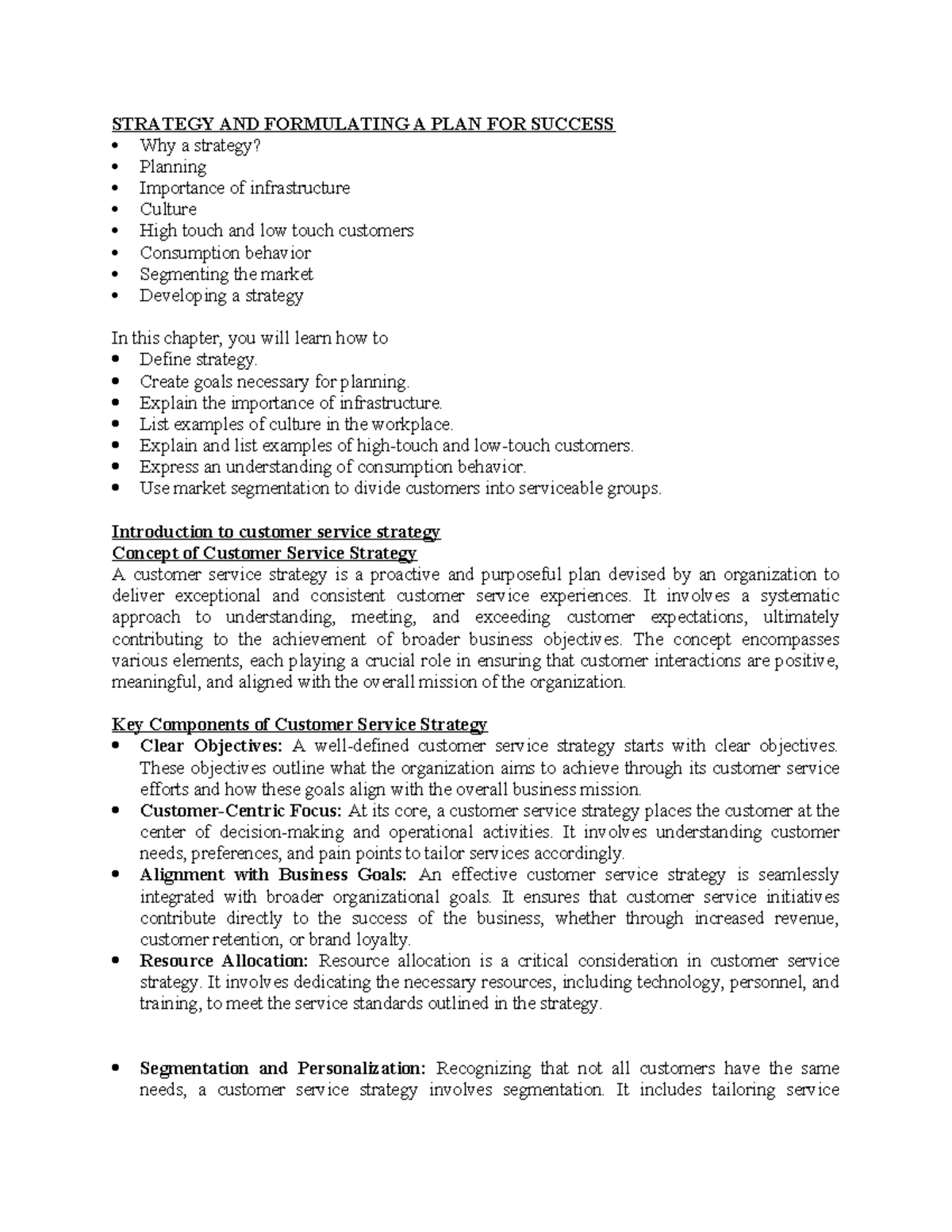 Strategy AND Formulating A PLAN FOR Success - STRATEGY AND FORMULATING ...