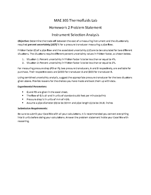 MAE 305 Informal LAB Report 4 - MAE 305 INFORMAL LAB REPORT 4 TOPIC ...