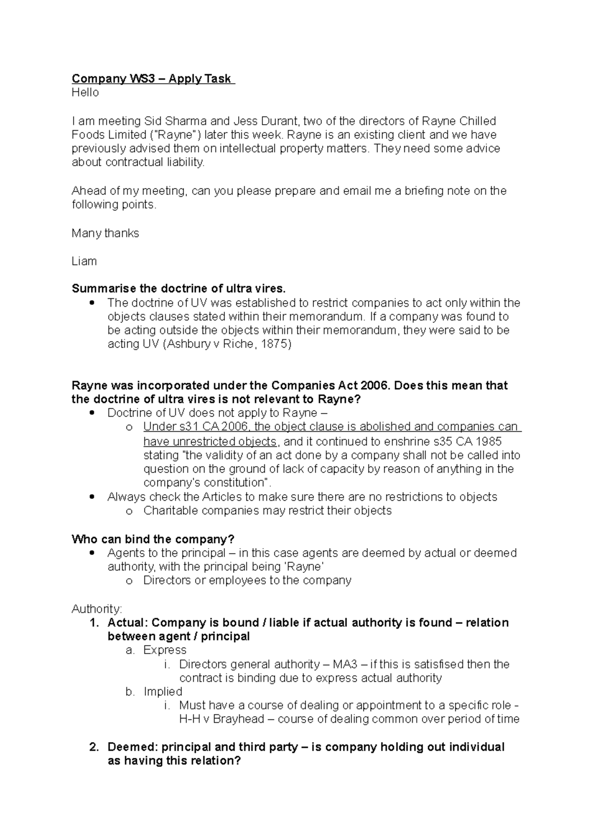 Company WS3 Apply Task - Company WS3 – Apply Task Hello I am meeting ...