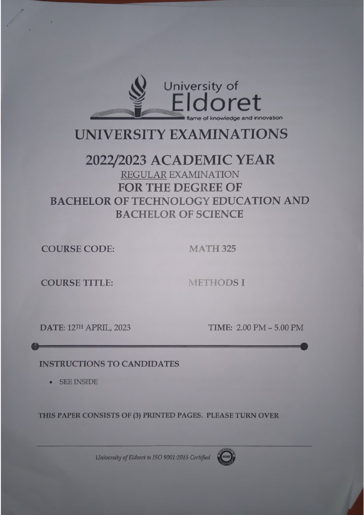 @kylian common unit past papers(3 - civil engineering - Studocu