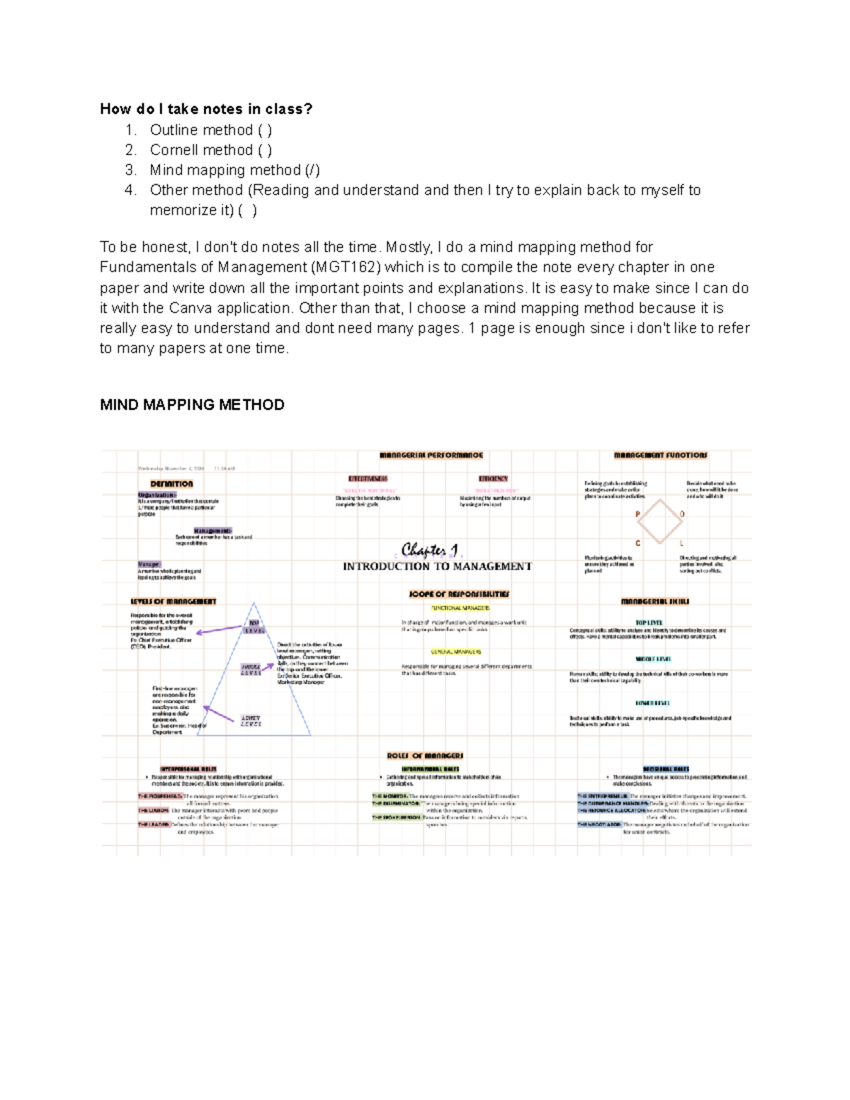NOTE Taking - notes - How do I take notes in class? 1. Outline method ...