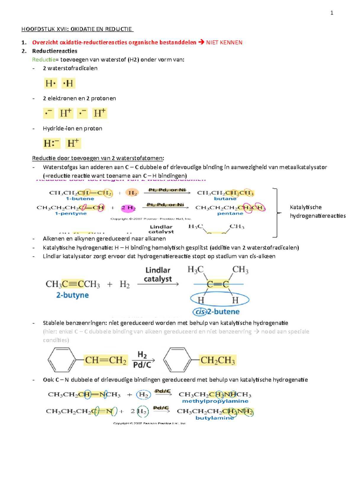 Hoofdstuk XVII- oxidatie en reductie - HOOFDSTUK XVII: OXIDATIE EN ...