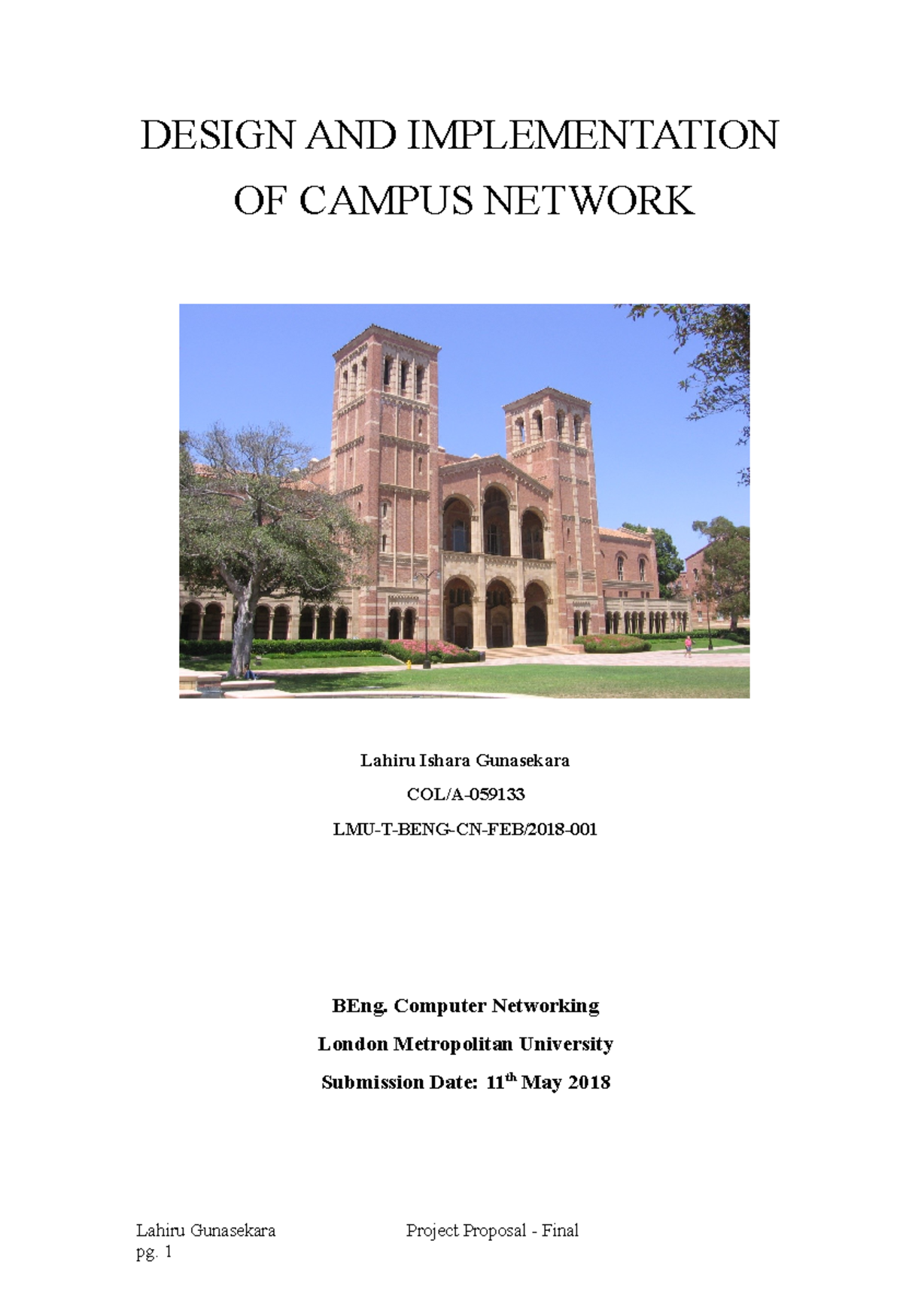 Design AND Implementation - DESIGN AND IMPLEMENTATION OF CAMPUS NETWORK ...