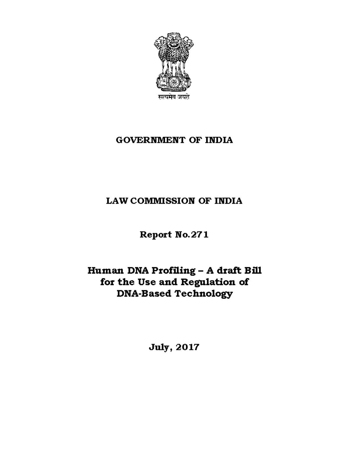 DNA Profiling - GOVERNMENT OF INDIA LAW COMMISSION OF INDIA Report No ...