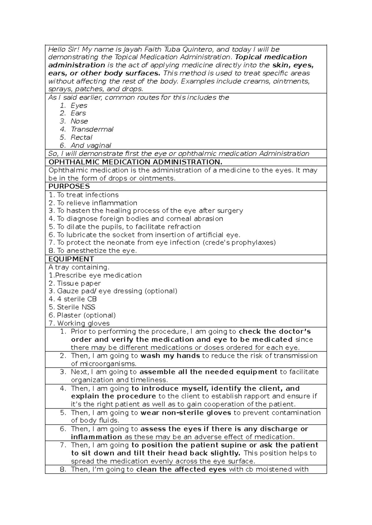 Topical medication administration - Topical medication administration ...