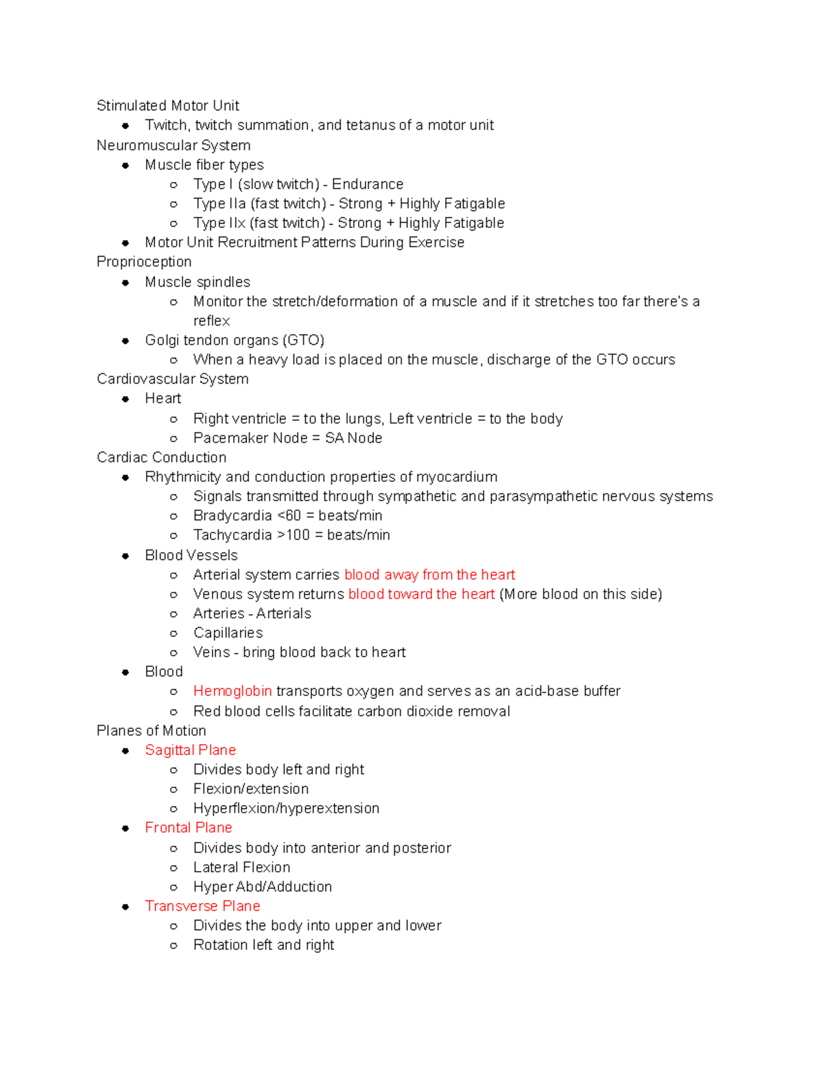 Strength and Conditioning Notes - Stimulated Motor Unit Twitch, twitch ...