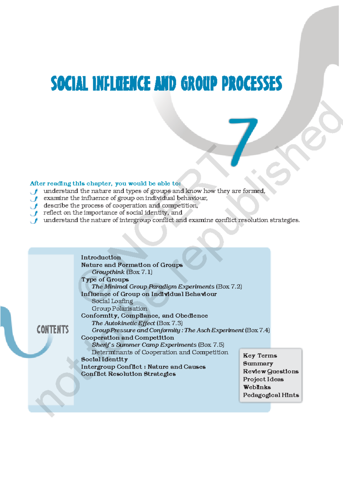 Chapter 7 : Social Psychology - SOCIAL INFLUENCE AND GROUP ...
