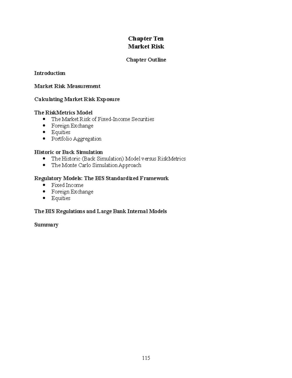 Market Risk Chap010 - • Rate-Sensitive Assets • Rate-Sensitive ...