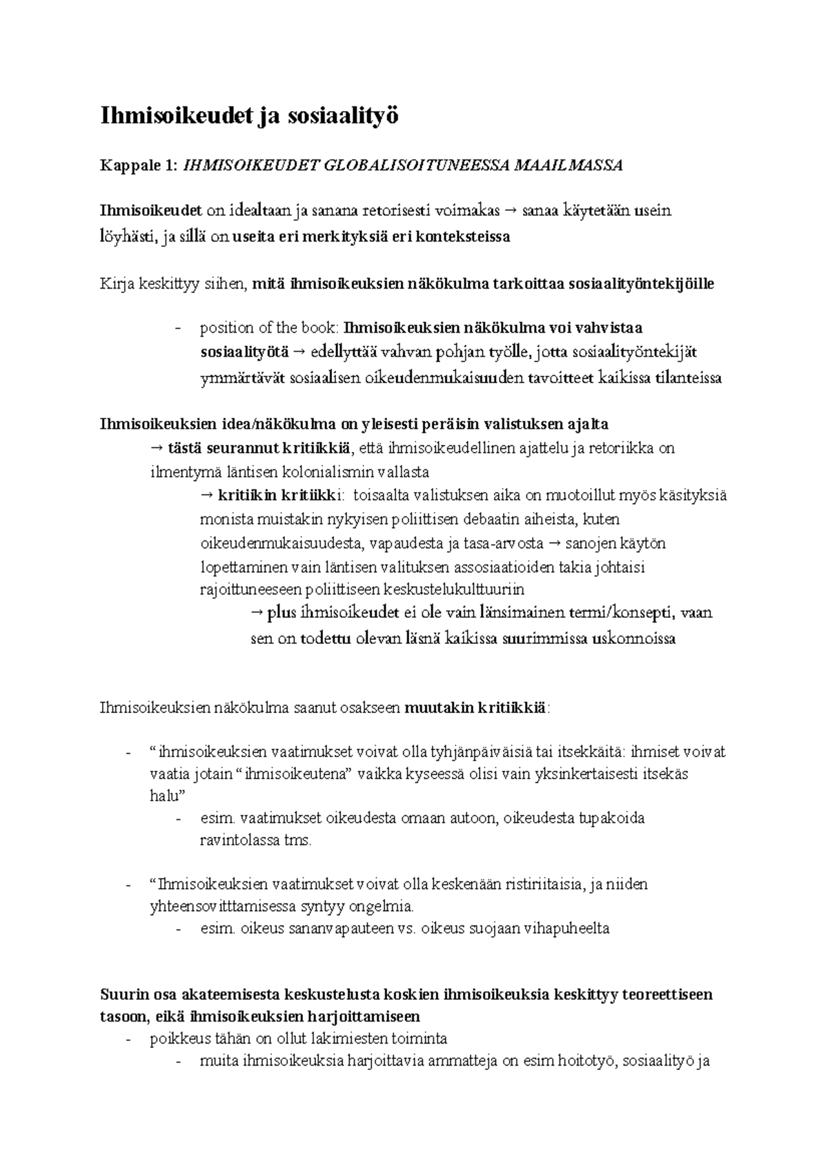 Jim Ife - Human Rights and Social Work muistiinpanot - Ihmisoikeudet ja ...