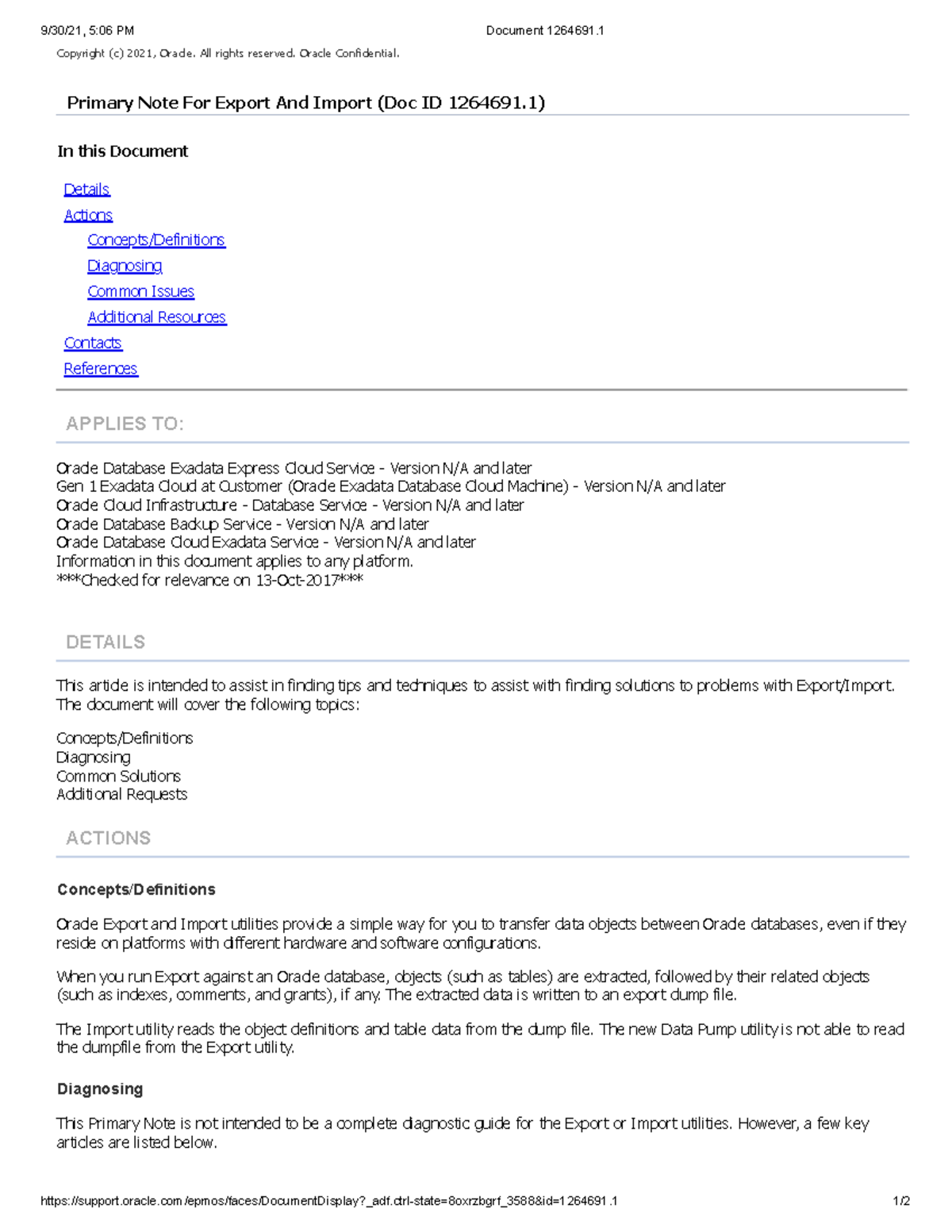 Primary Note For Export And Import (Doc ID 1264691 - 9/30/21, 5:06 PM Document 1264691. - Studocu