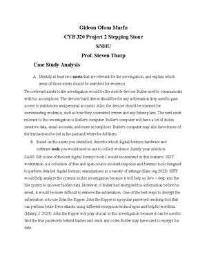 CYB 320 Project one stepping stone Michael Lara - Michael Lara CYB 320 ...