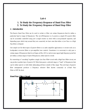 LAB NO 3 OF CIRCUIT ANALYSIS - LAB 3 The series RLC circuit above has a ...