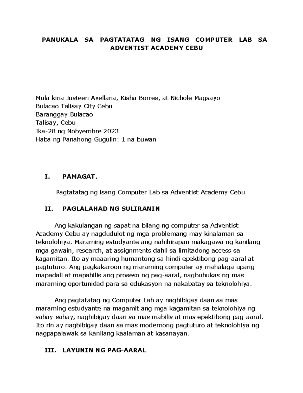 PFPL - Summary Accounting - PANUKALA SA PAGTATATAG NG ISANG COMPUTER ...