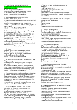 Lista emocji - Lista emocji (też – uczuć i nastrojów; dla potrzeb ...