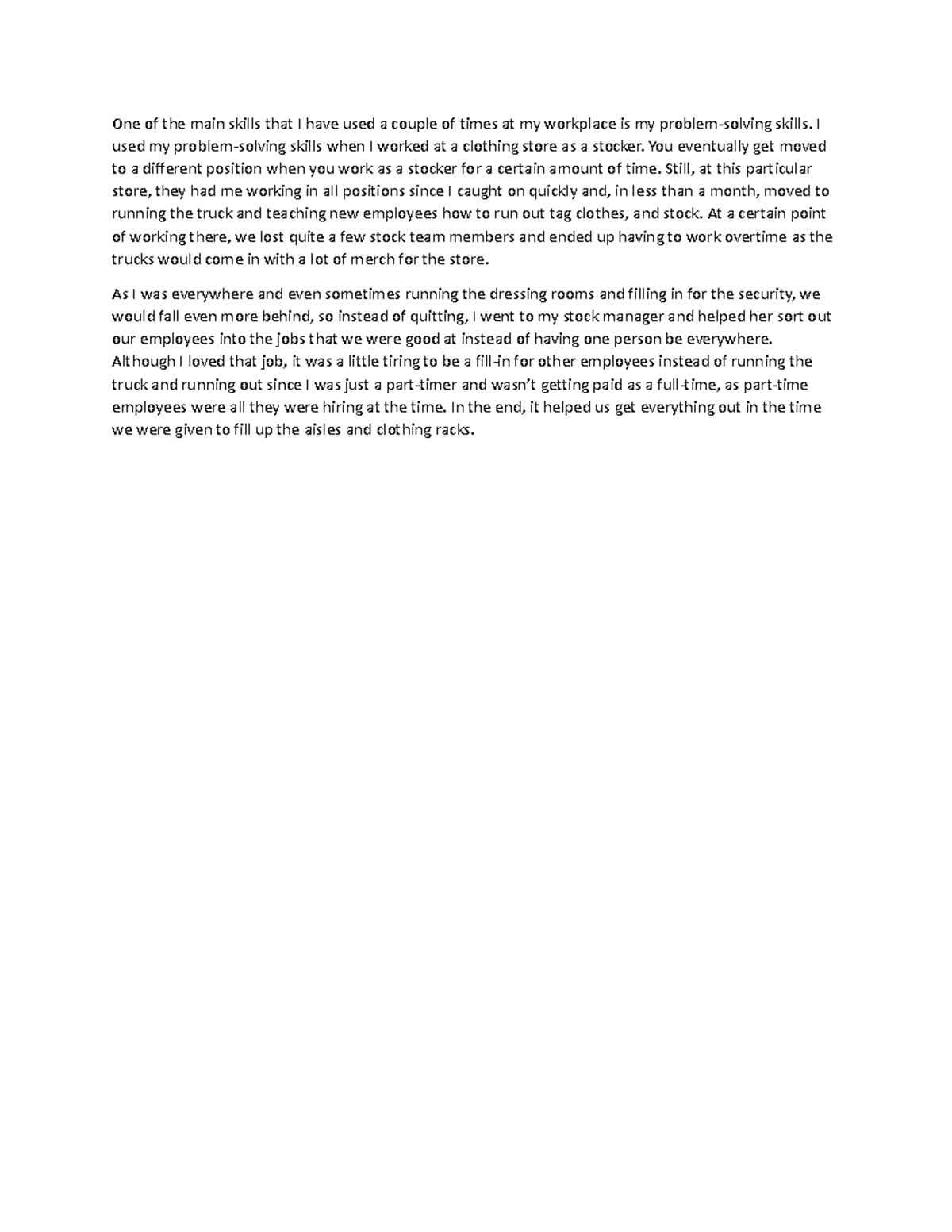 ECO Week 1 Assignment - Problem-solving Skills - One of the main skills ...