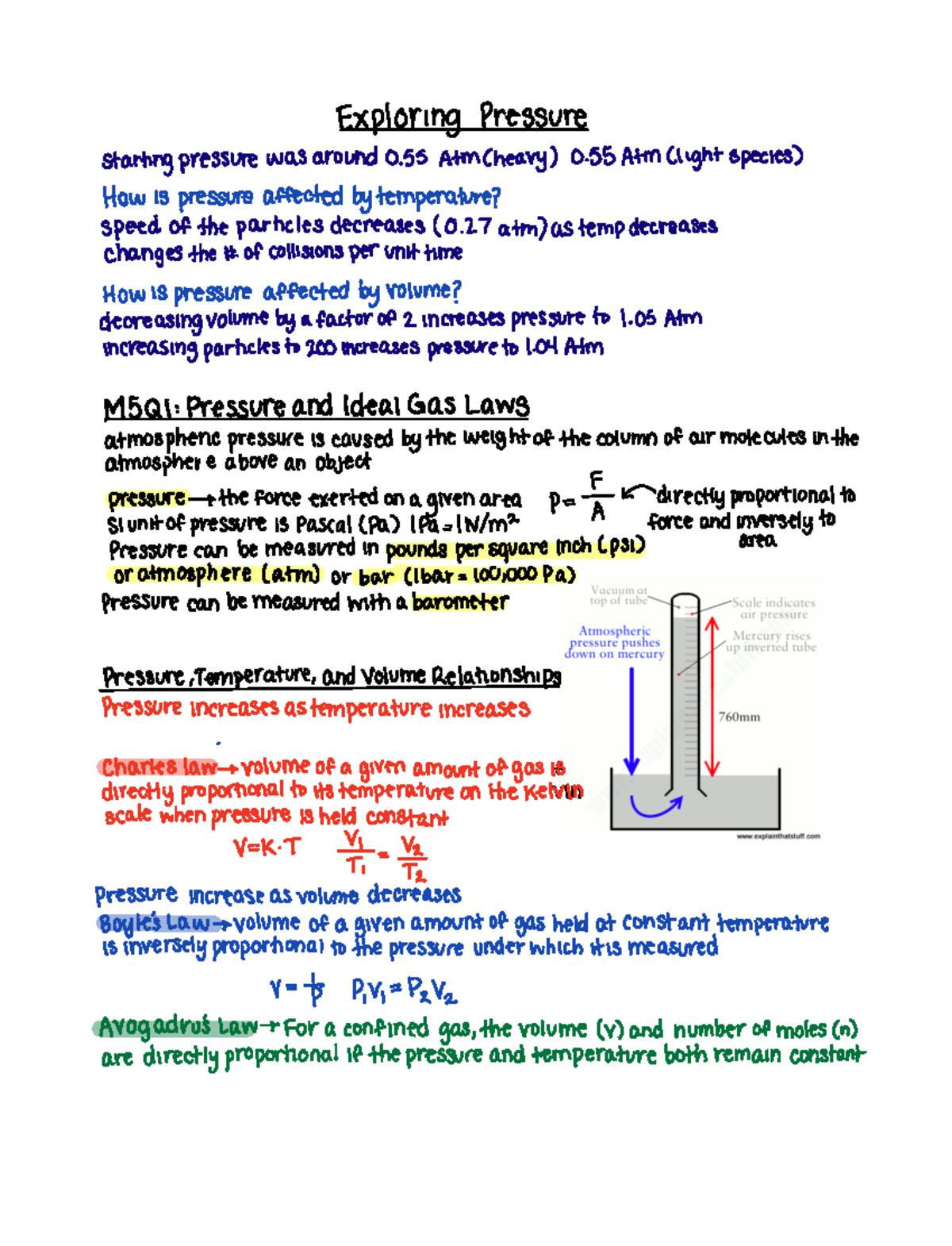Exploring Pressure - Exploring Pressure startingpressure wasaround0 Atm ...