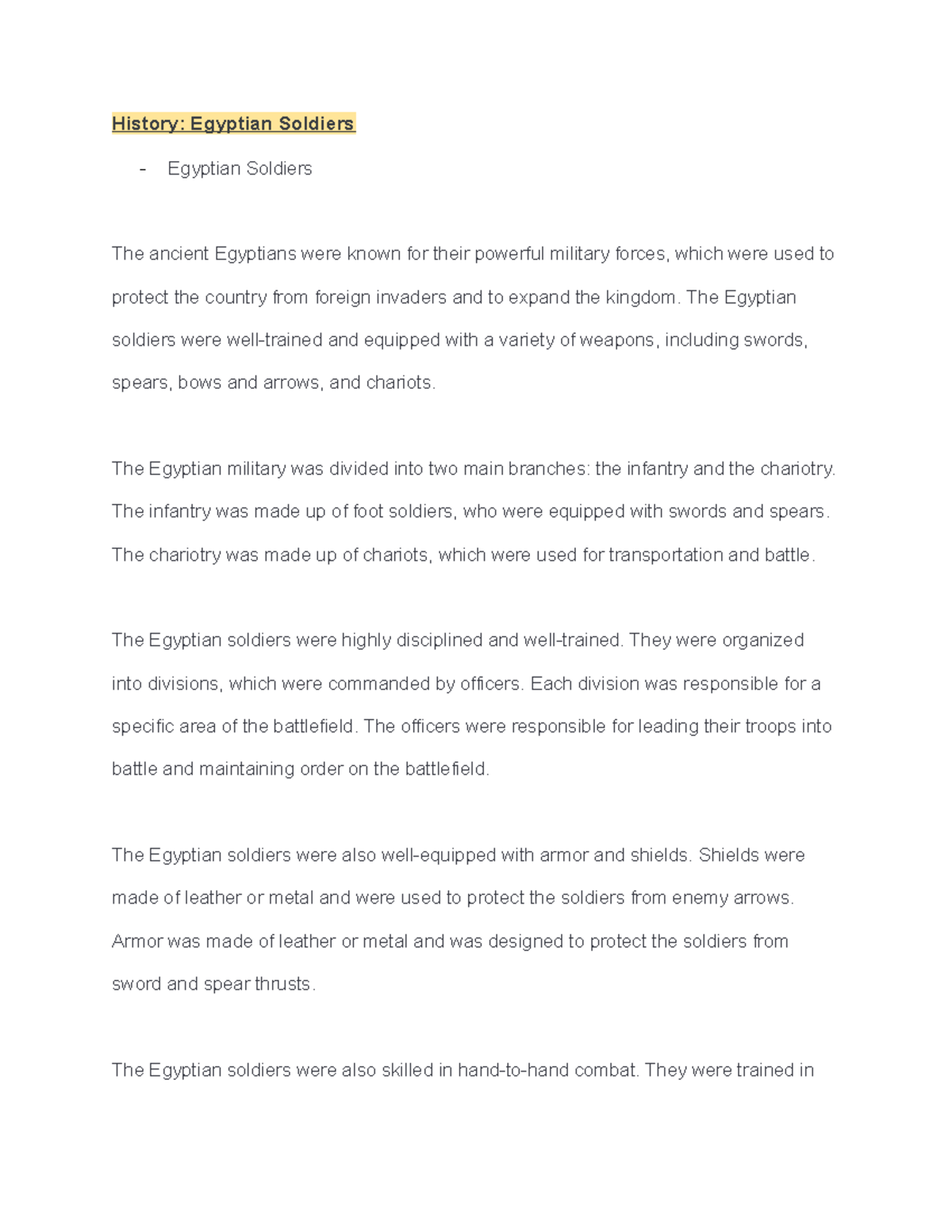 History Greece Soldiers - History: Egyptian Soldiers Egyptian Soldiers ...