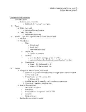 1. Introduction to Animal Health and Disease - AAS 439, Fundamentals of ...