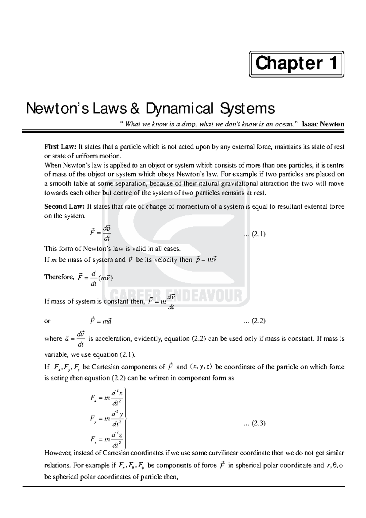 Classical-Mechanics - This is about basic of mechanics - Newt on’s Laws ...