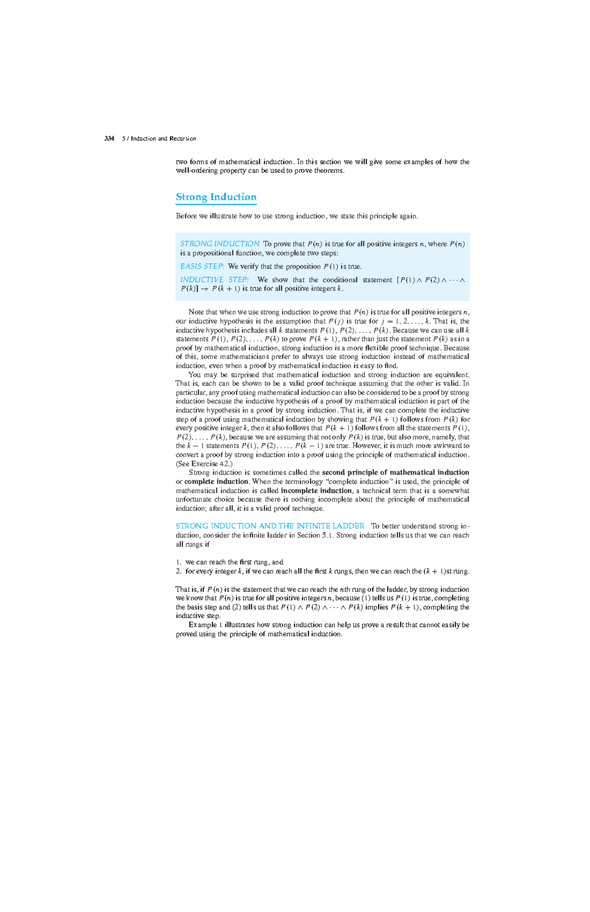 Discrete Mathematics and Its Applications-60 - 334 5 / Induction and Recursion two forms of ...