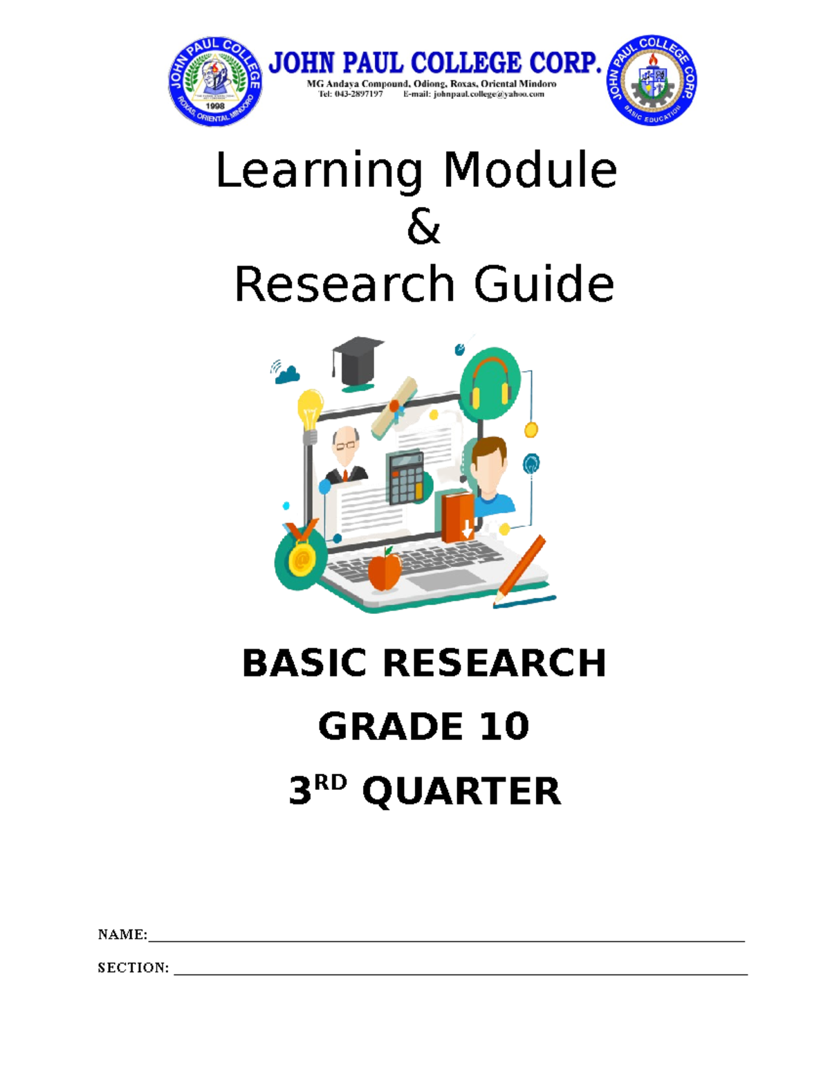 Research 3rd Quarter - Learning Module aligned with MELC - Learning ...