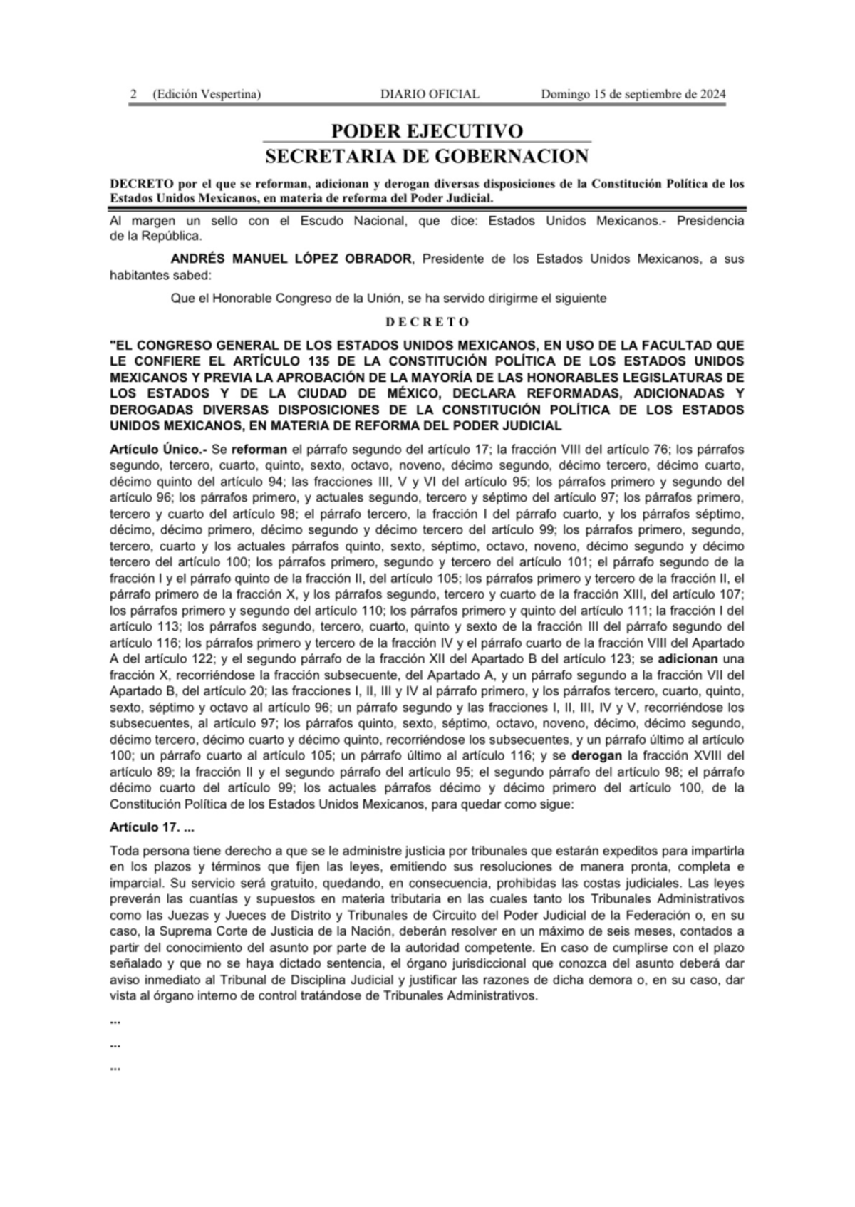 Reforma Constitucional al Poder Judicial Federal - 2 (Edición ...