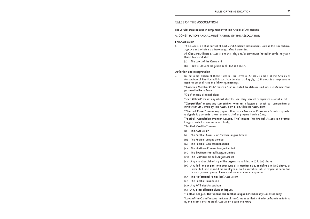 Fahandbookrules 06-07 - RULES OF THE ASSOCIATIONRULES OF THE ...