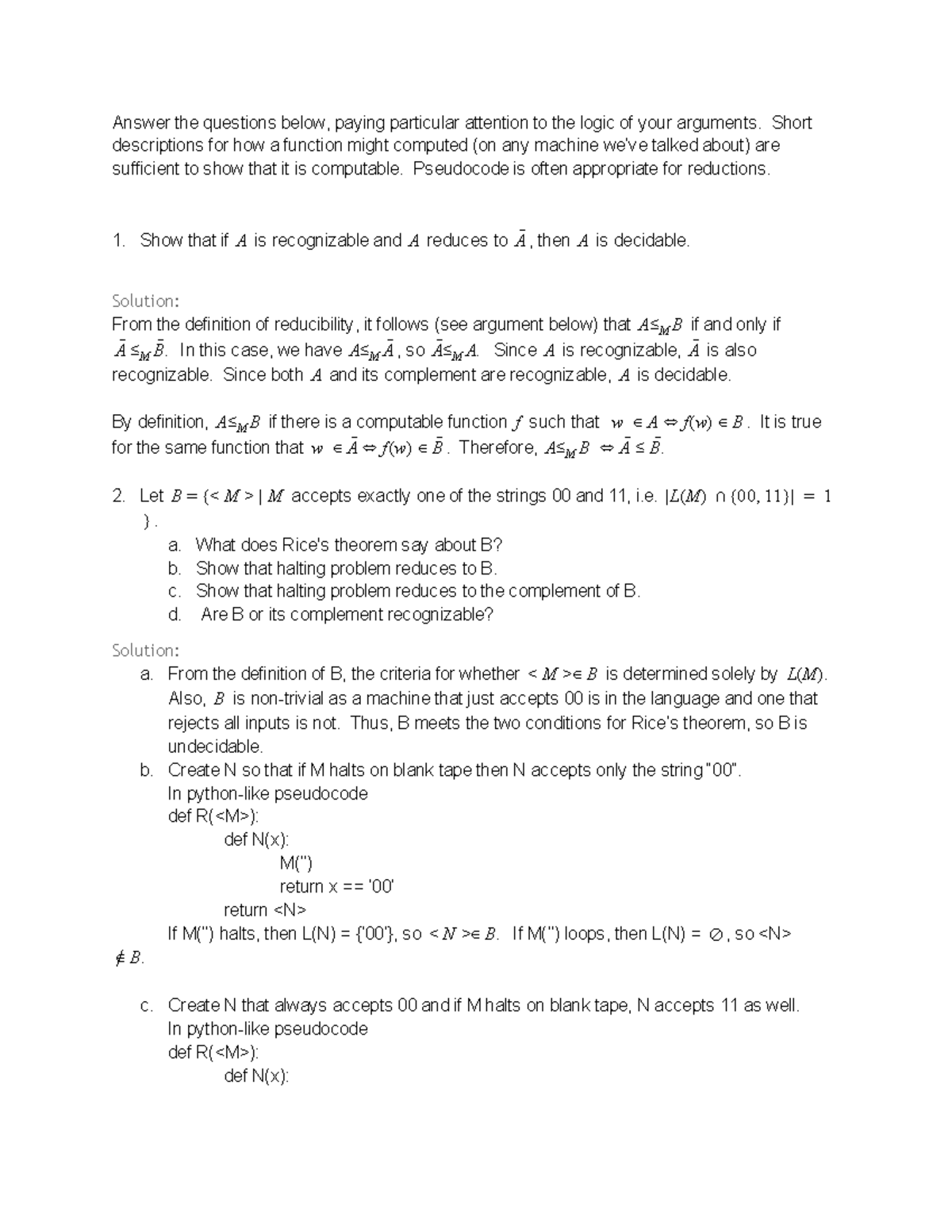 Seminar Assignments Solutions and Guidelines Hw3 - - Studocu