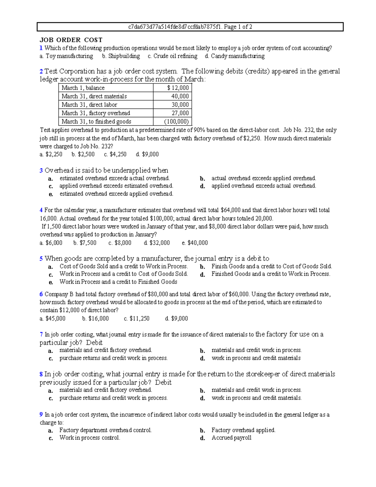 M11 Chp 03 7 Prb Job Costing 1 - c7da673d77a514fde8d7ccfdab7875f1. Page ...