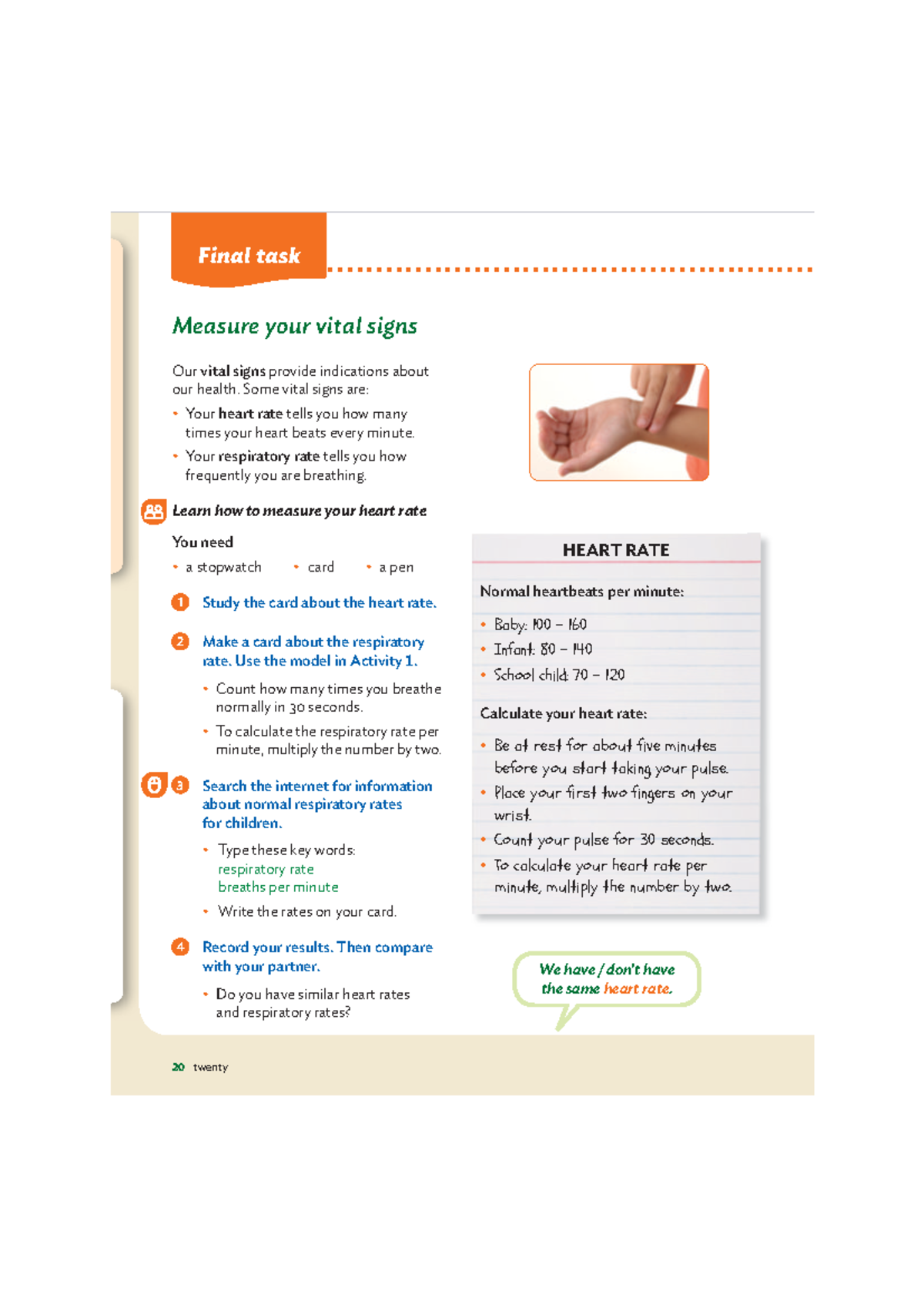 19 - unidad didactica - Measure your vital signs Final task Our vital signs provide indications ...