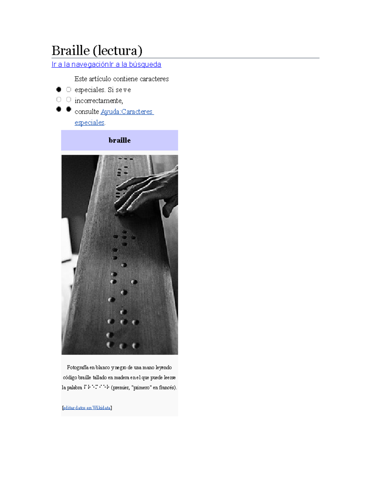 Braille Tarea sobre la cafeina y la salud para el bienestar de las ...