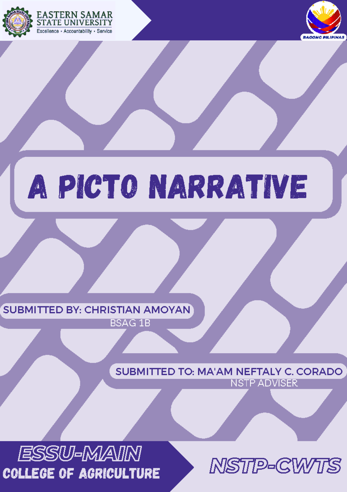 NSTP Orientation - Basta - ESSU-MAIN A PICTO NARRATIVE SUBMITTED BY ...