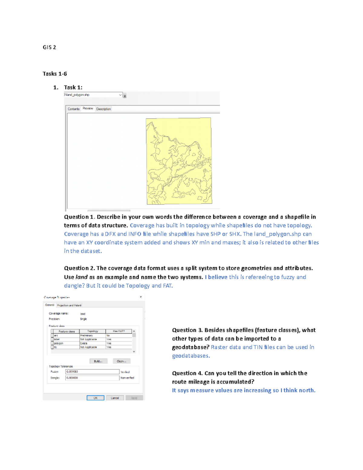 Chapter 3 Task Questions - GIS 2 Tasks 1- Task 1: Question 1. Describe ...