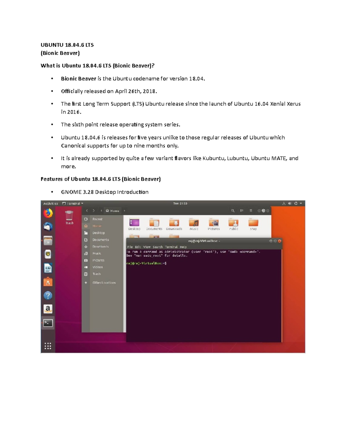 Bionic beaver - UBUNTU 18.04 LTS (Bionic Beaver) What is Ubuntu 18.04 LTS (Bionic Beaver ...