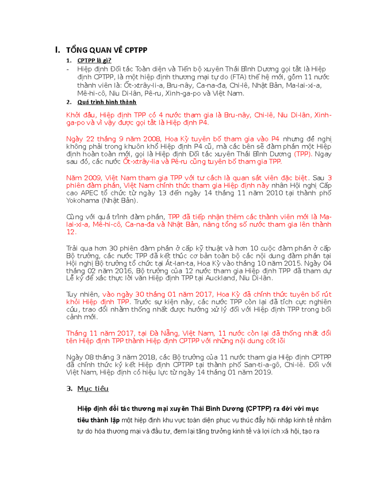 TỔNG QUAN VỀ Cptpp - I. T NG QUAN VỀỀ CPTPPỔ 1. CPTPP là gì? Hiệp định Đối tác Toàn diện và Tiến ...