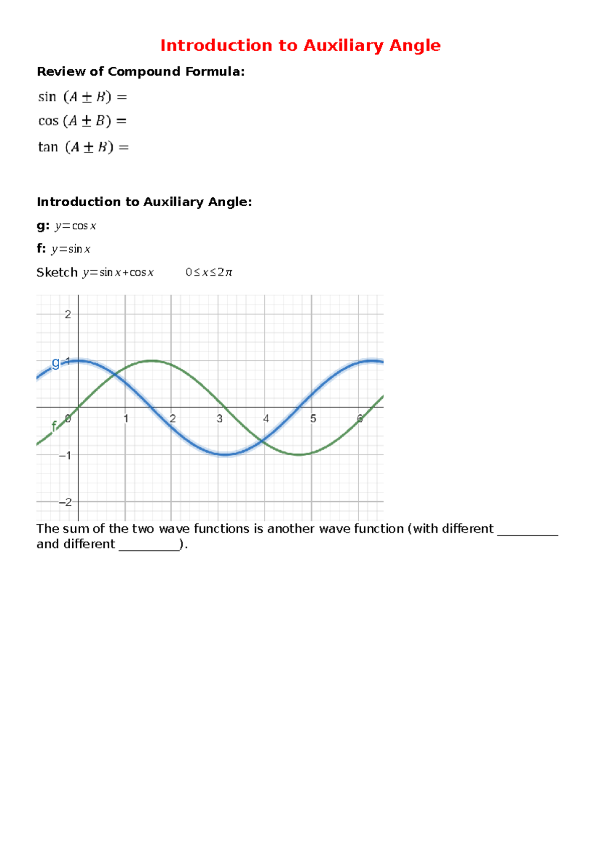 Introduction to Auxiliary Angle by me - EDUP3004 - Introduction to ...