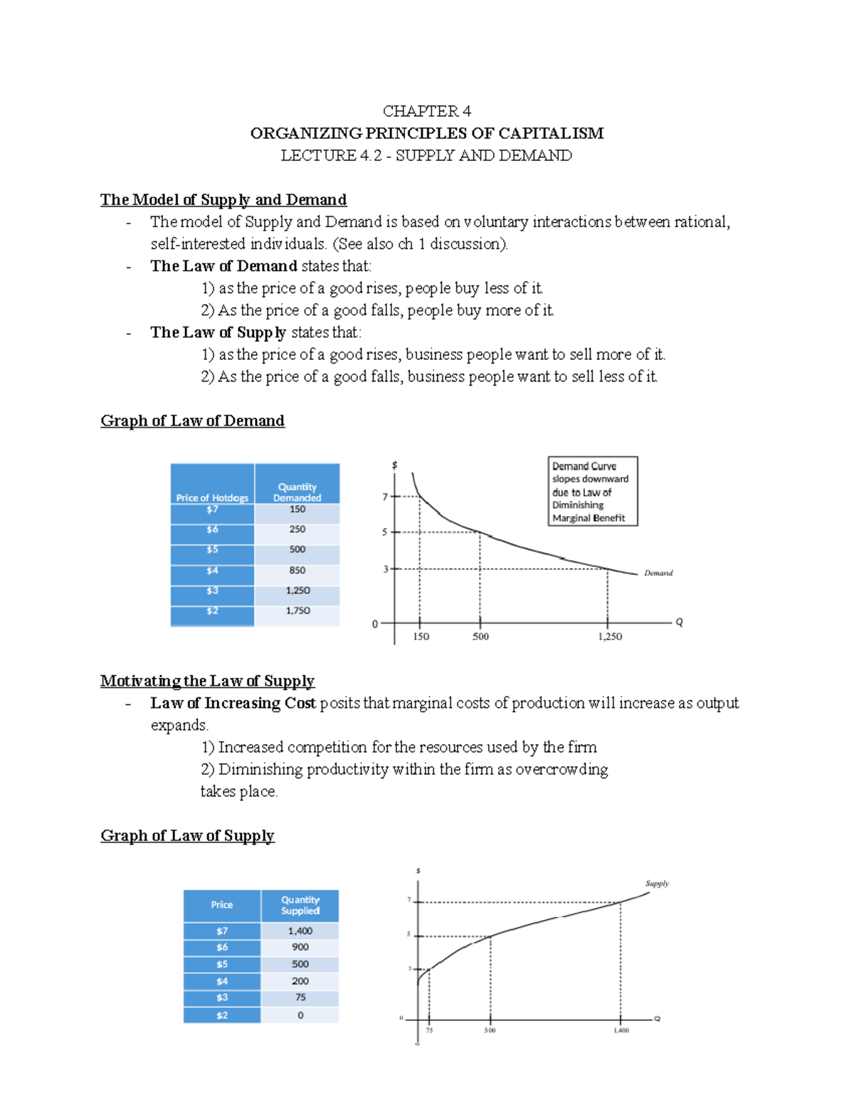Econ chap 4.2 - Econ Chap 4.2 Lecture Notes - CHAPTER 4 ORGANIZING ...