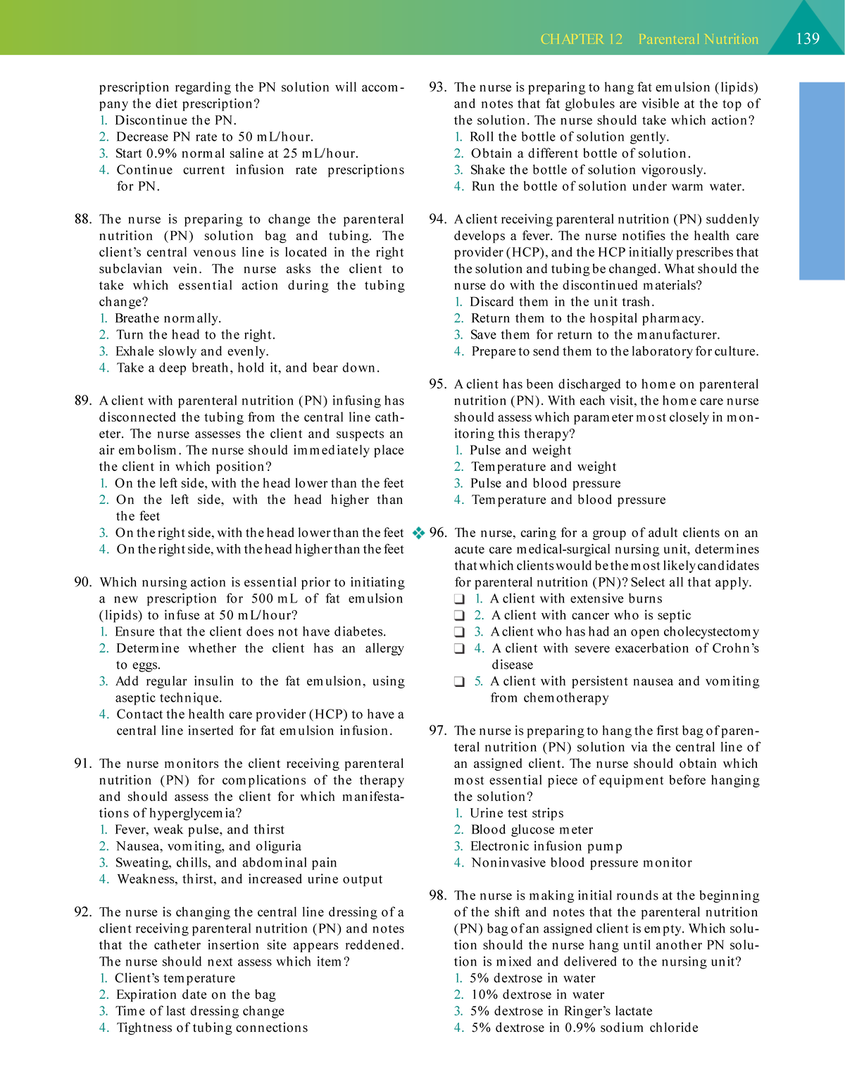 Saunders parenteral qs - prescription regarding the PN solution will ...