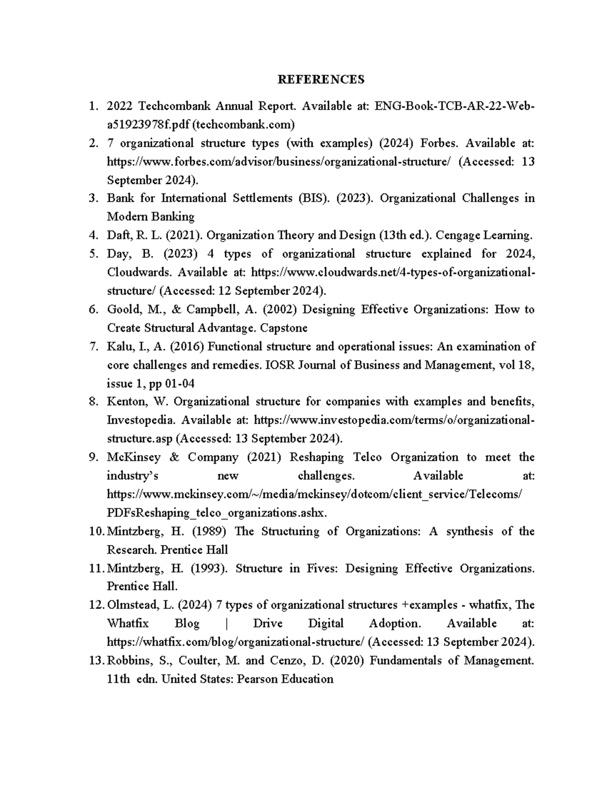 References for reports - REFERENCES 2022 Techcombank Annual Report ...