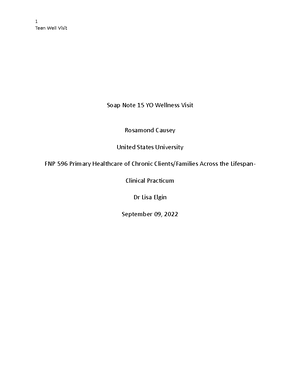 SOAP Note Migraine Headache - Week 7 SOAP Note: Migraine Headache ...