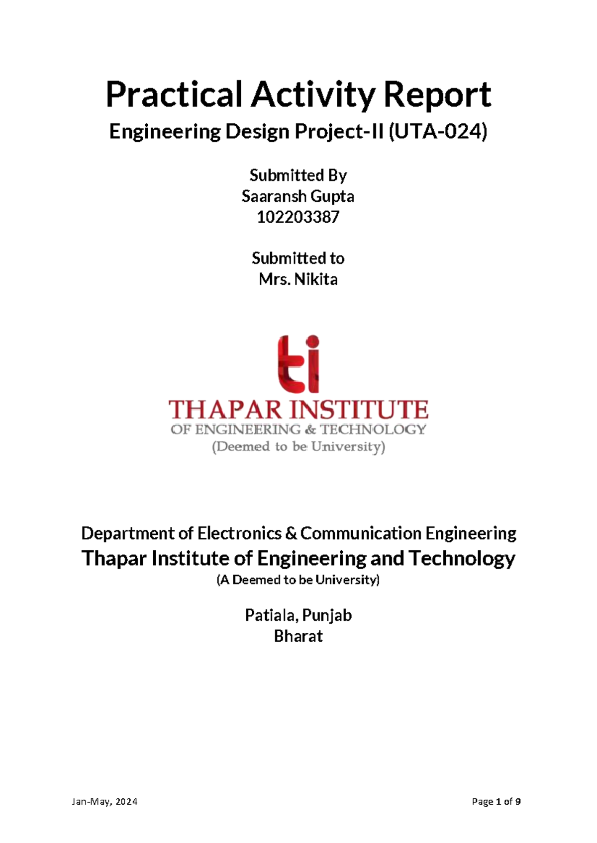 EDP2 - asdfghjkl; - Practical Activity Report Engineering Design ...