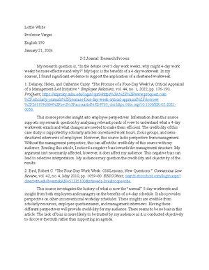 English 190 module 3 assisgnment - Professor Lindy ENG 190 26 May 2024 ...